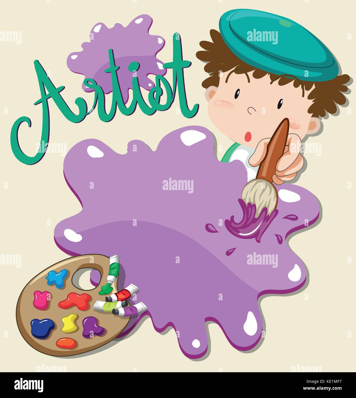 Cartoonist drawing picture Stock Vector Images - Alamy