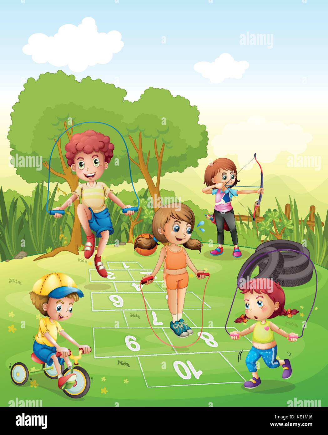 Child Exercising Clipart