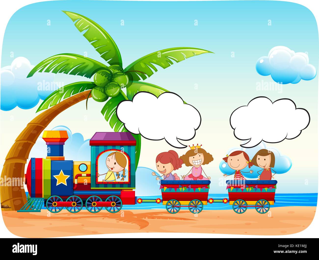 Kids train Stock Vector Images - Alamy