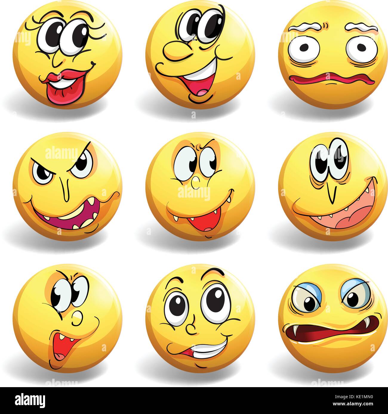 Scary facial expression Stock Vector Images - Alamy