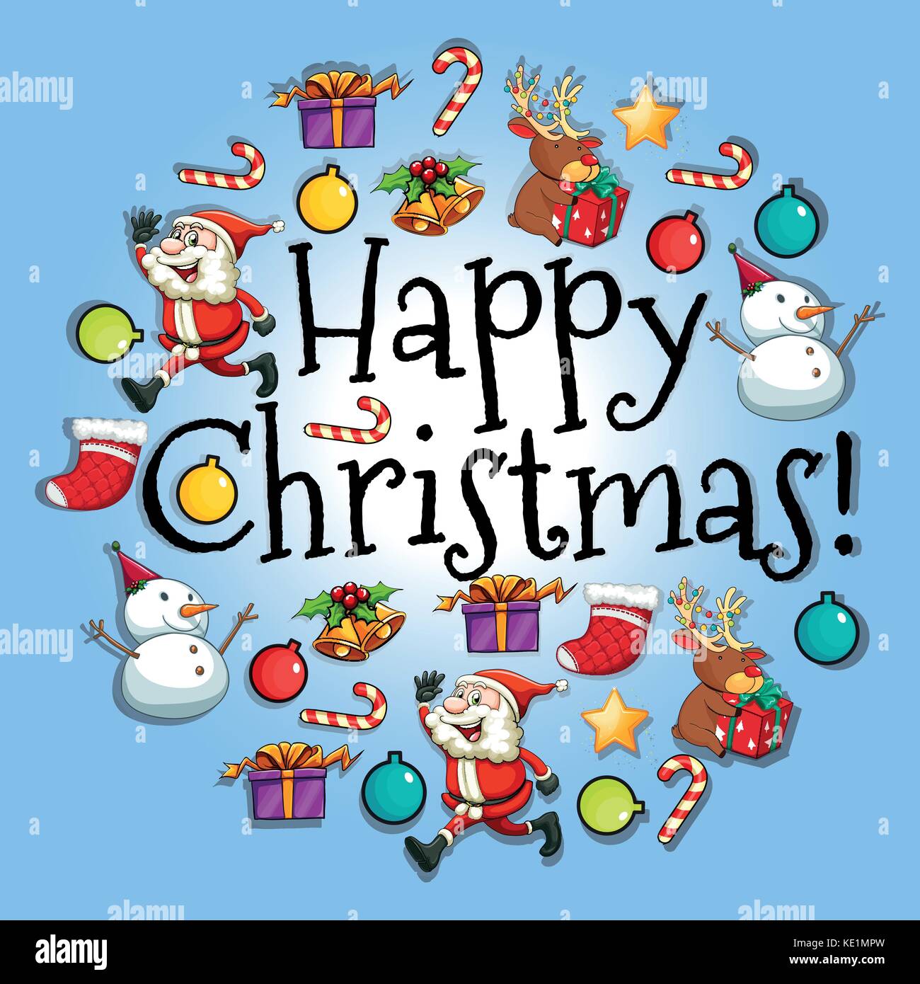 Poster design with christmas theme illustration Stock Vector Image ...