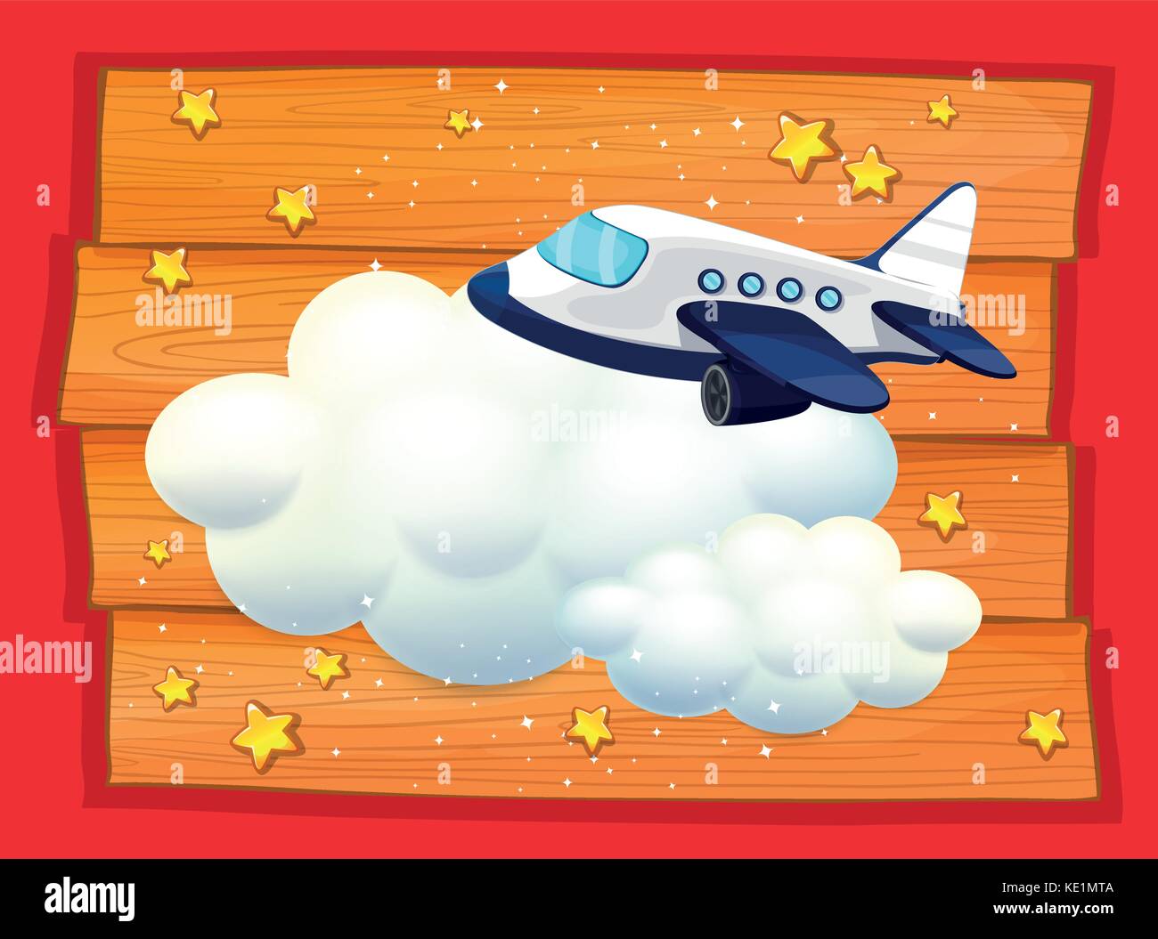 Frame design with airplane flying illustration Stock Vector Image & Art ...