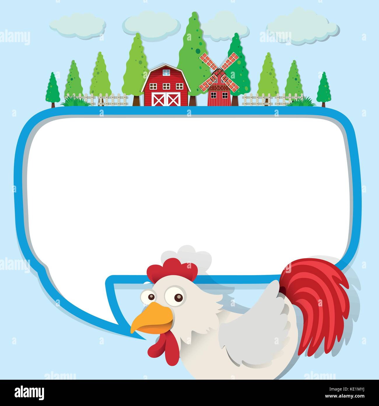 Border design chicken farm Stock Vector Images - Alamy