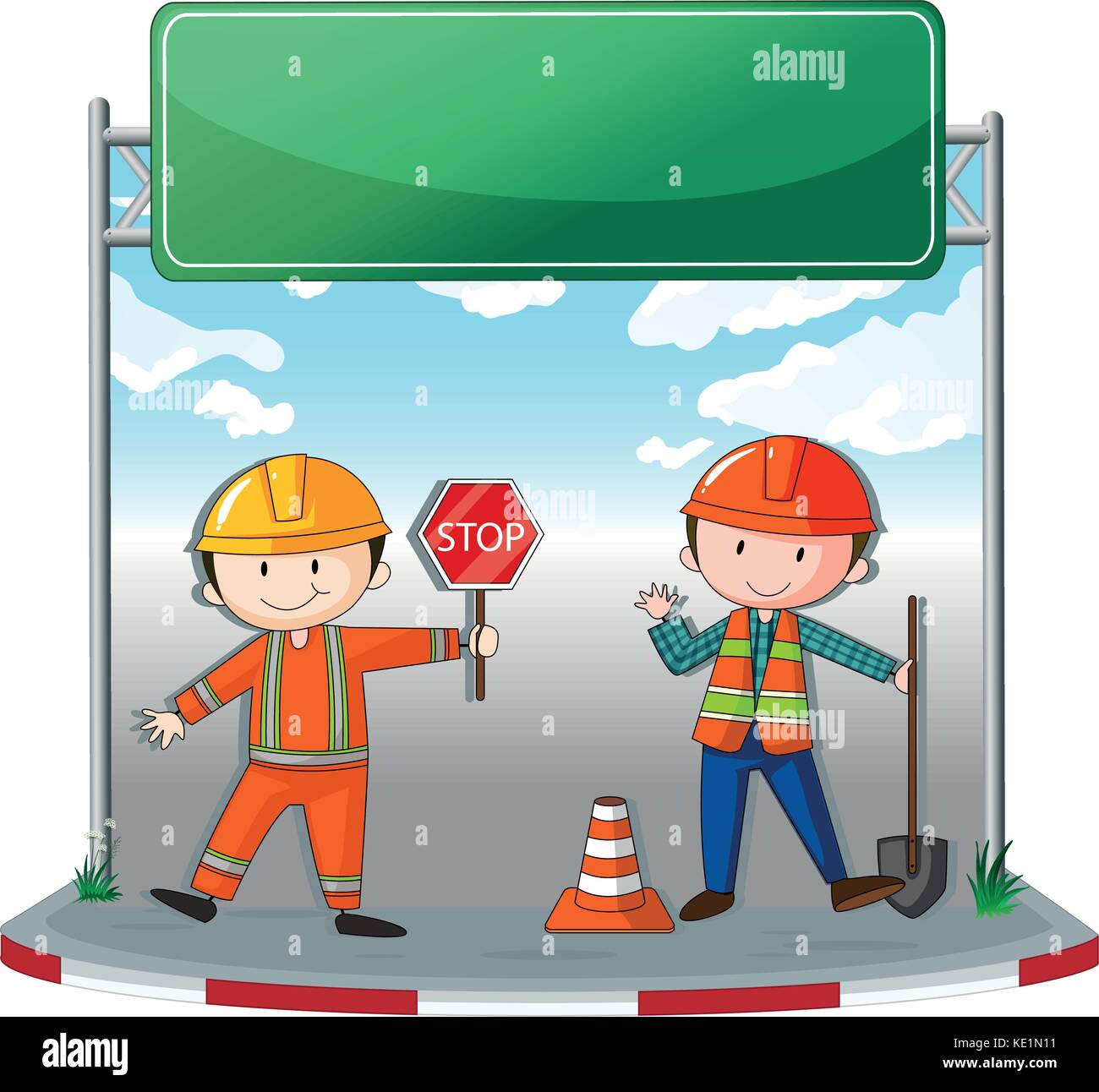 Road Construction Worker Clipart Images