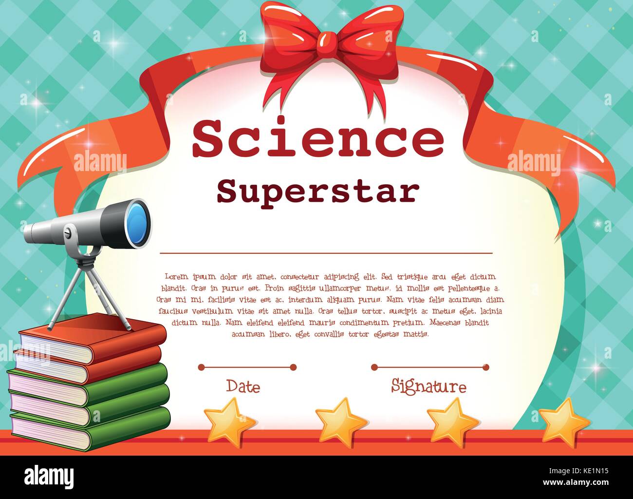Certificate for science subject illustration Stock Vector Image & Art ...