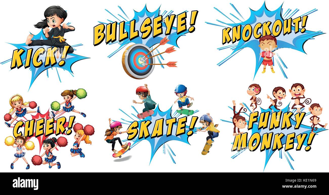 Different word design on splash illustration Stock Vector Image & Art ...