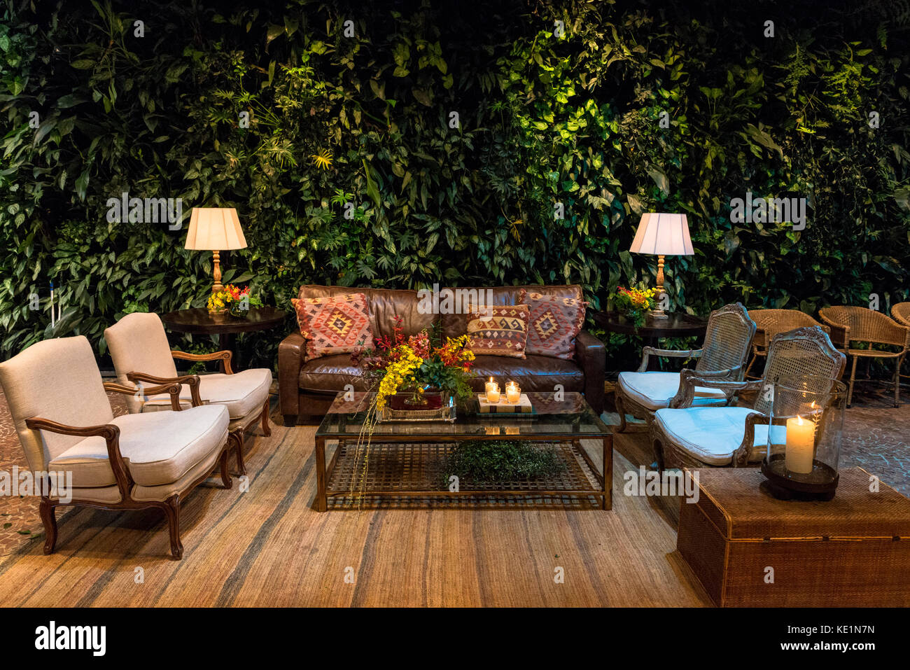 SAO PAULO, BRAZIL - OCTOBER 07, 2017: Front picture of indoor room with ...