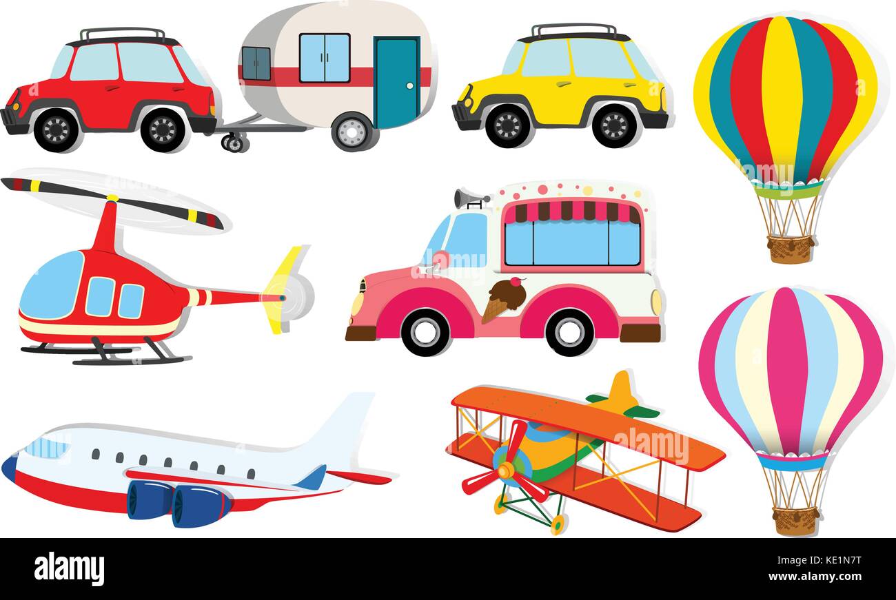 Different kind of transportation illustration Stock Vector Image & Art ...