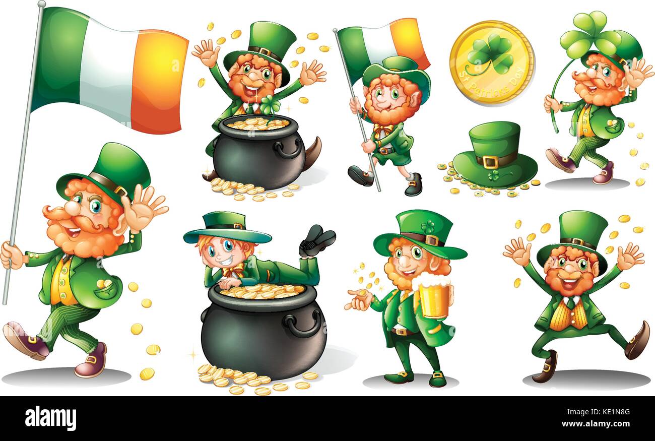 Leprechaun With Gold Clip Art