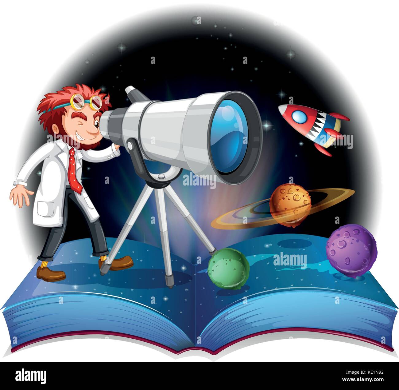 Scientist looking telescope hi-res stock photography and images - Alamy