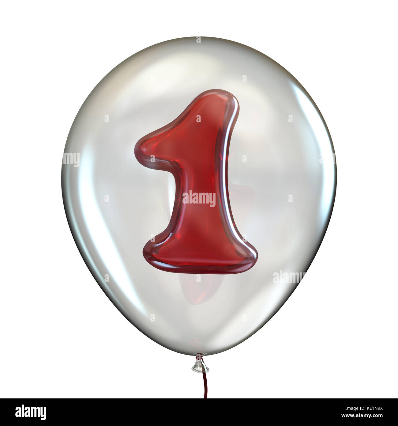 Number balloon 1 hi-res stock photography and images - Alamy