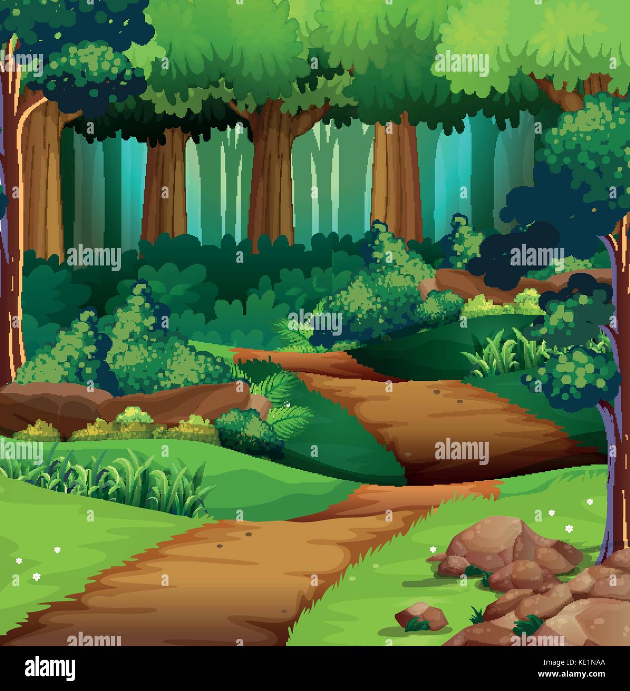 Landscape hiking trail path Stock Vector Images - Alamy