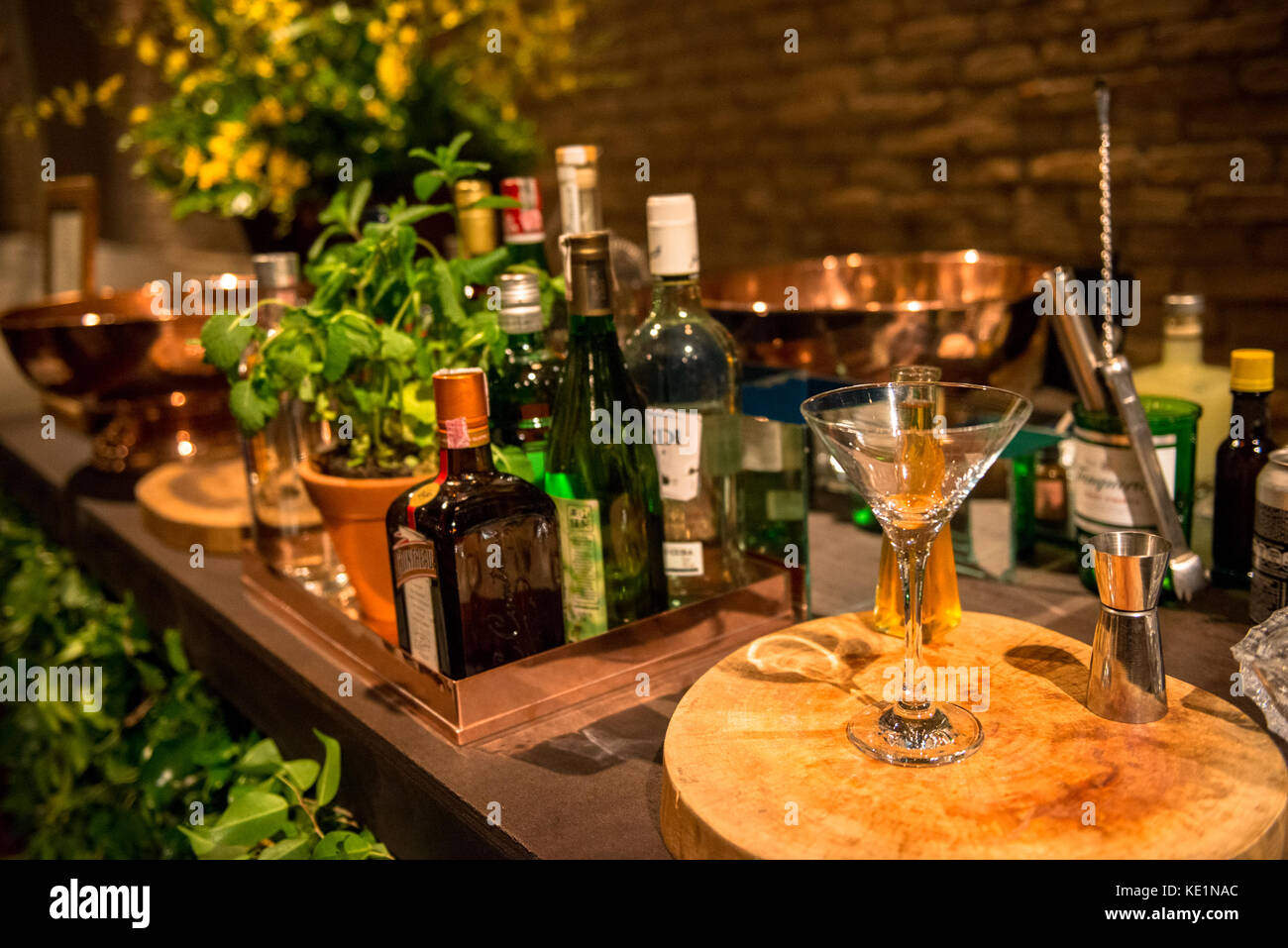 SAO PAULO, BRAZIL - OCTOBER 07, 2017: Horizontal picture of alcoholic ...