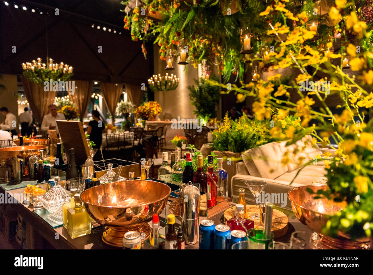 SAO PAULO, BRAZIL - OCTOBER 07, 2017: Horizontal picture of the bar at ...