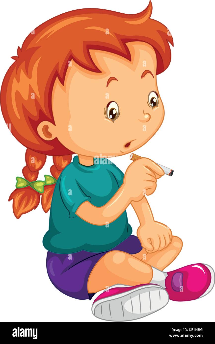 Child kid smoke Stock Vector Images - Alamy
