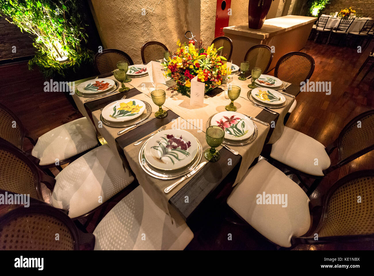SAO PAULO, BRAZIL - OCTOBER 07, 2017: Wide angle picture of decorated ...