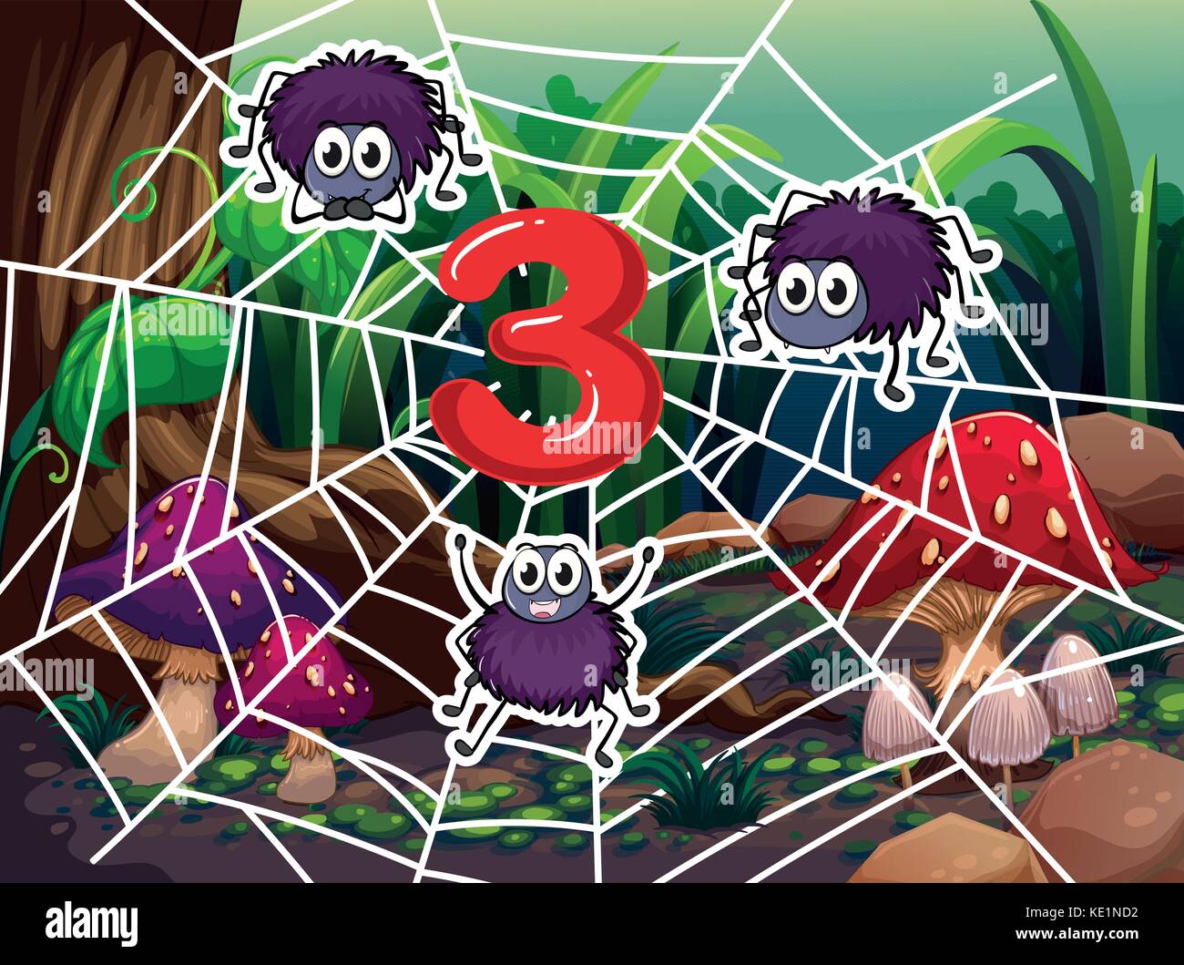 Number 3 worksheet Stock Vector Images - Alamy