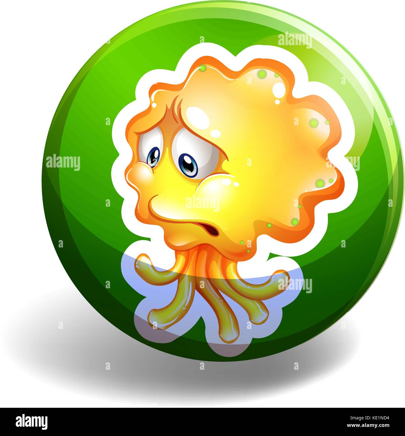 Sad green monster illustration hi-res stock photography and images - Alamy