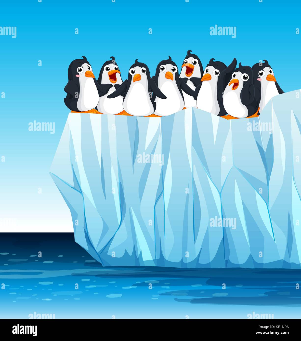 Penguins standing Stock Vector Images - Alamy
