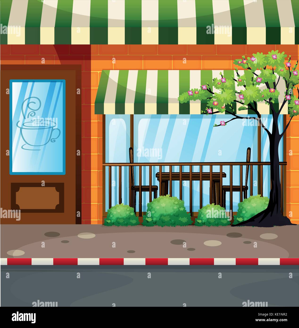 Chair on pavement Stock Vector Images - Alamy