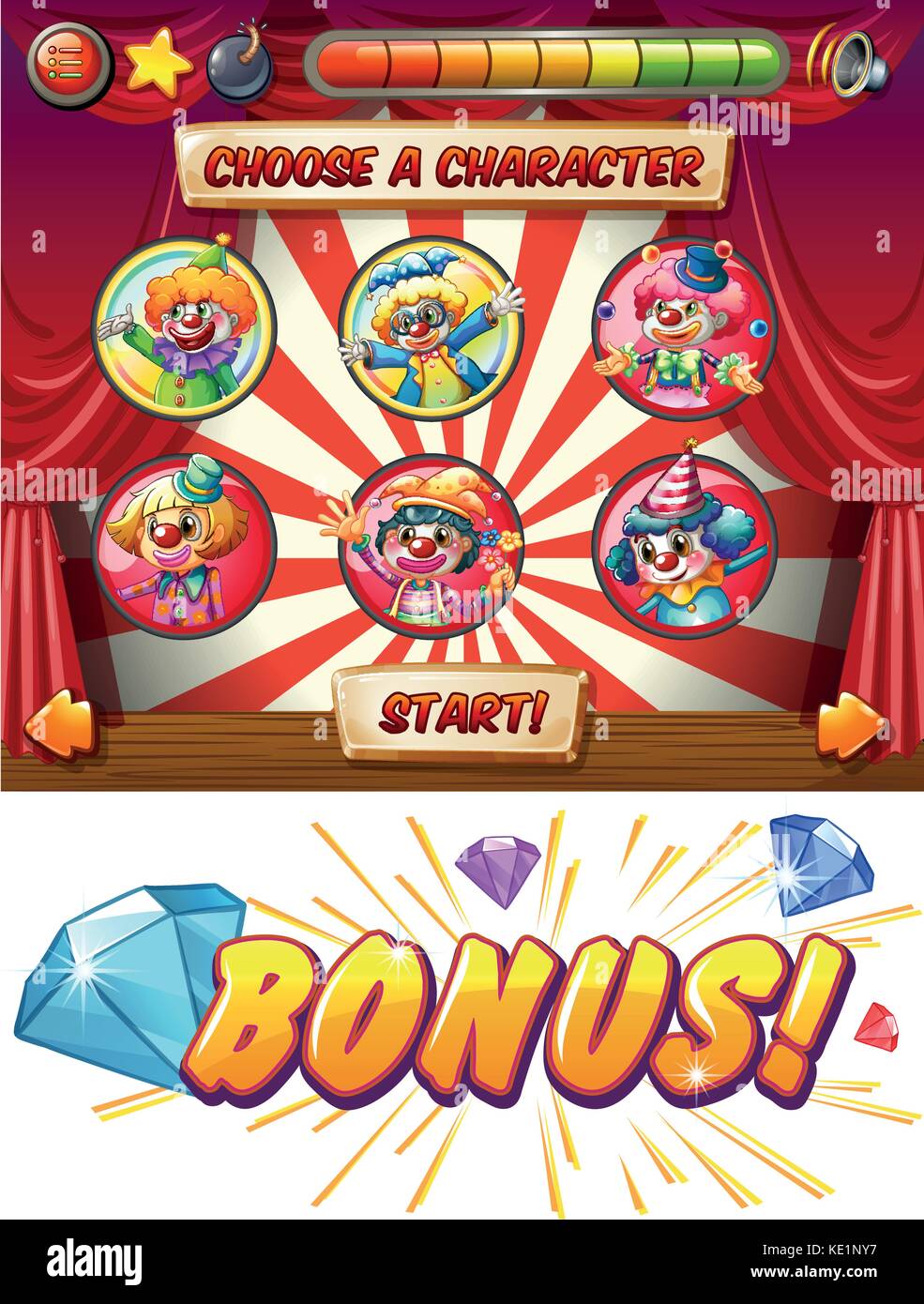 Clown characters Stock Vector Images - Alamy