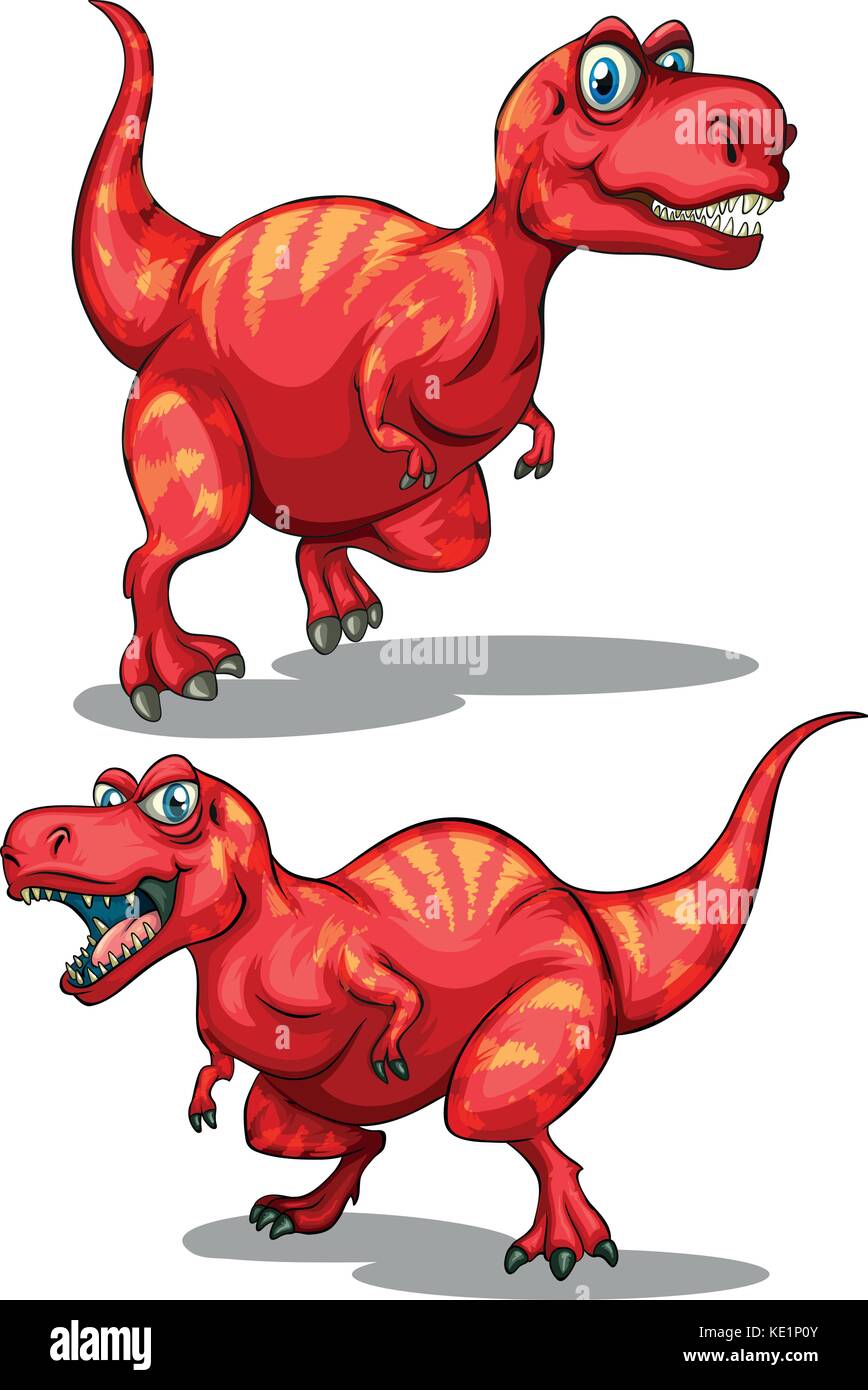 Tyrannosaurus rex with sharp teeth illustration Stock Vector Image ...