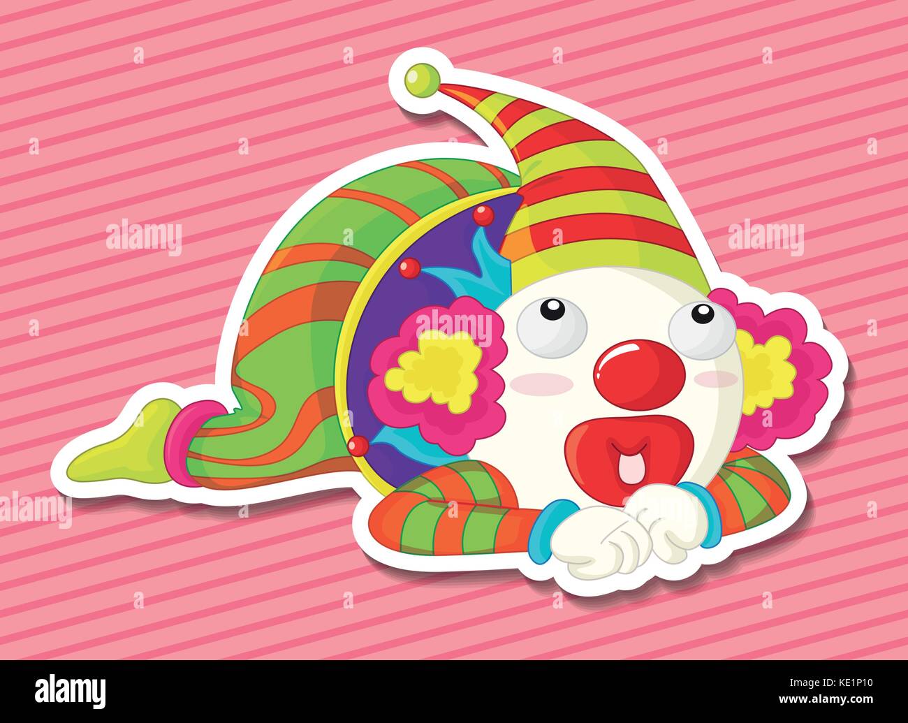 Circus clown wearing hat Stock Vector Images - Alamy