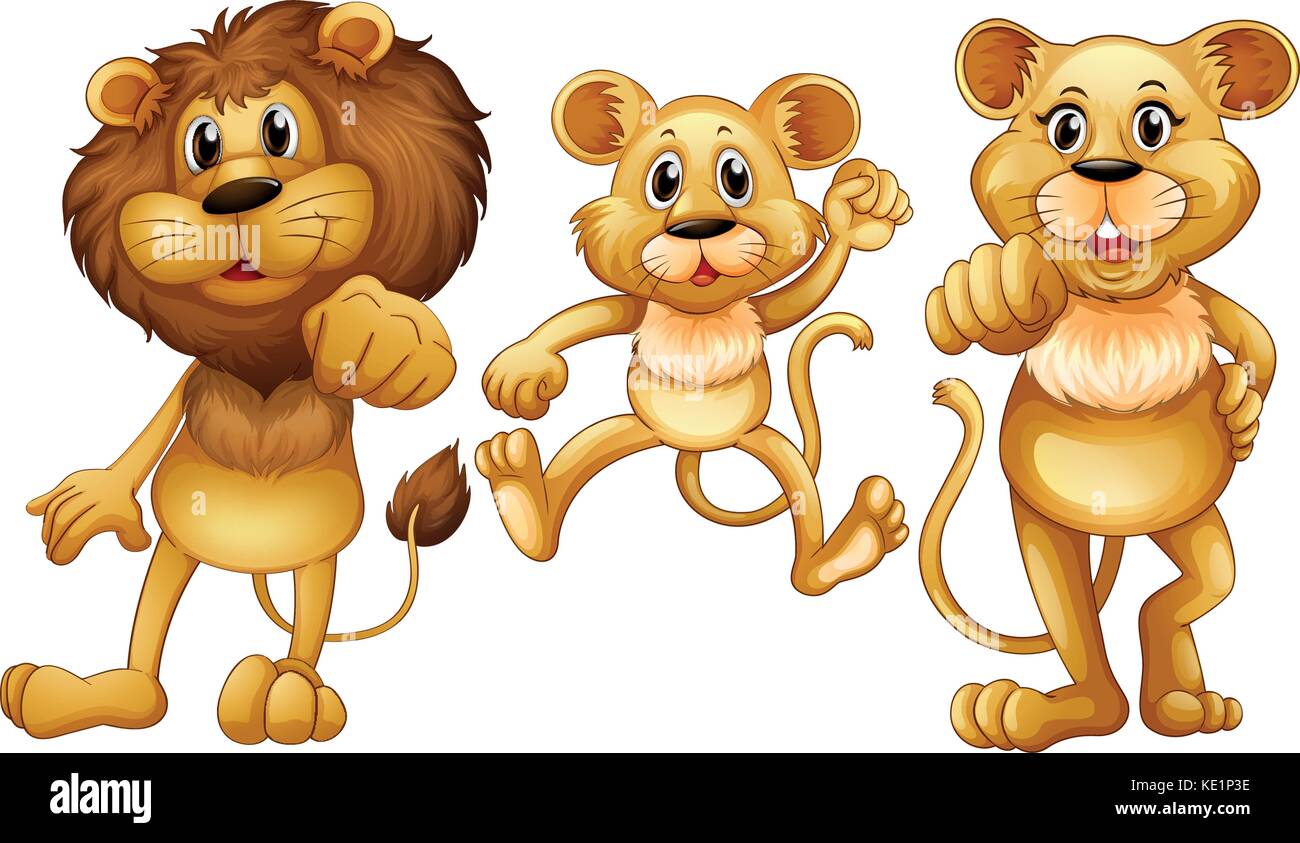 Lion cub lioness wild animal wildlife Stock Vector Images - Alamy