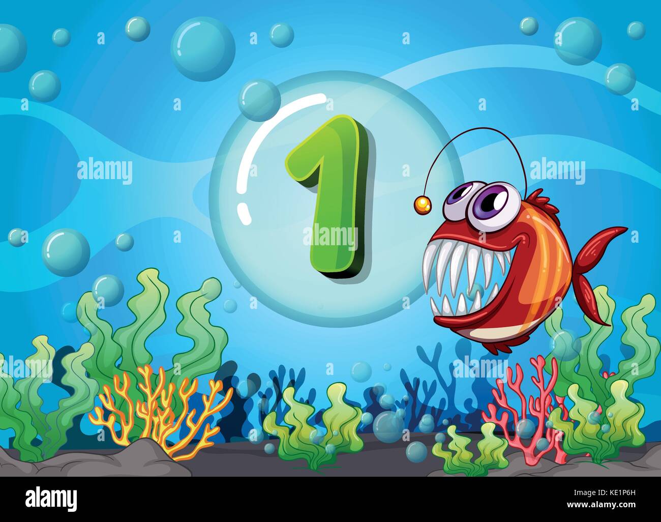 Flashcard fish illustration hi-res stock photography and images - Alamy