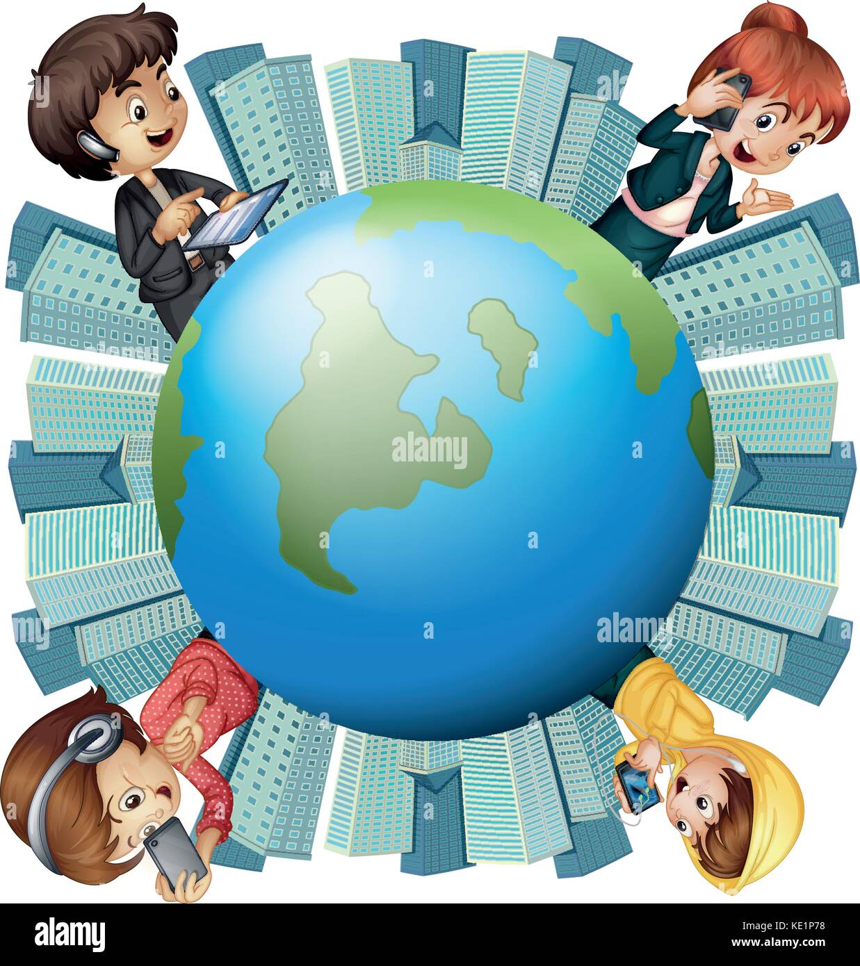 People and communication around the world illustration Stock Vector ...