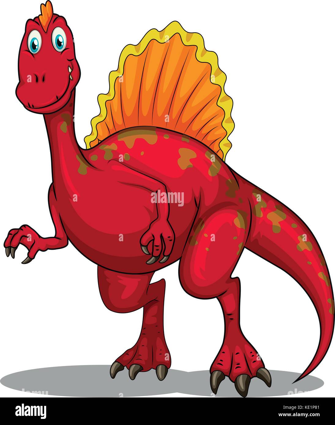 Red dinosaur with sharp claws illustration Stock Vector Image & Art - Alamy