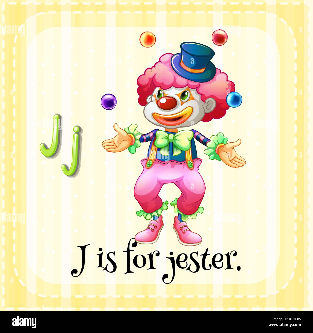 J for joker flashcard hi-res stock photography and images - Alamy