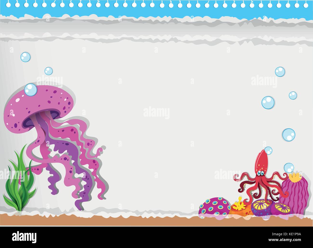 Paper design with jellyfish underwater illustration Stock Vector Image ...