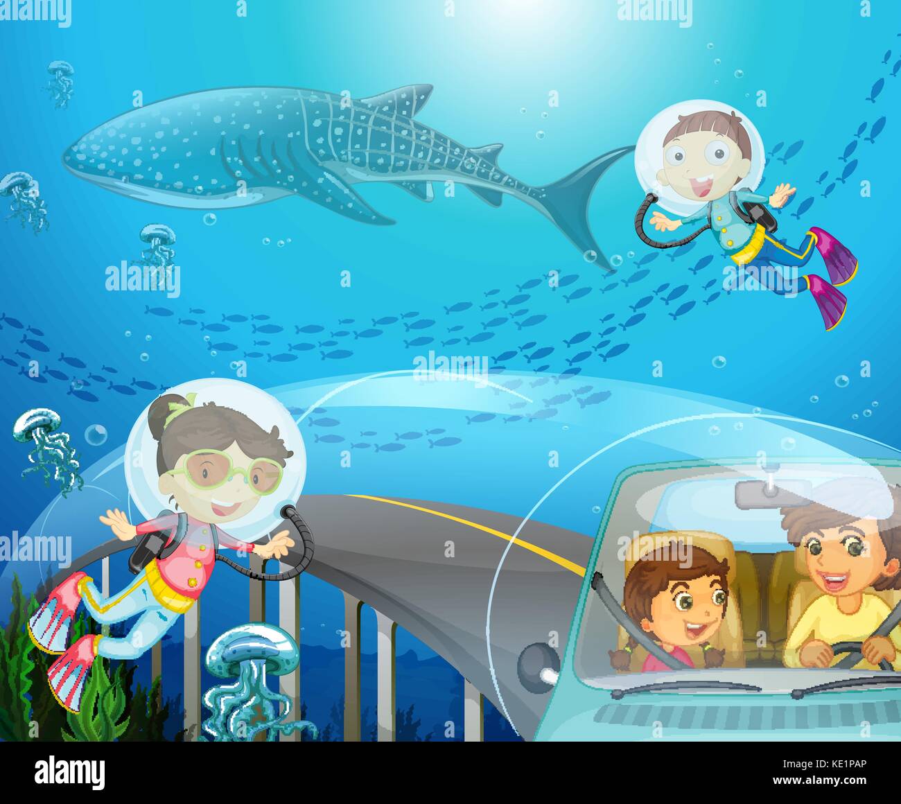 Underwater boy and girl hi-res stock photography and images - Alamy