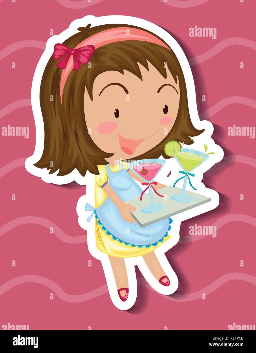 Girl juice glass Stock Vector Images - Alamy