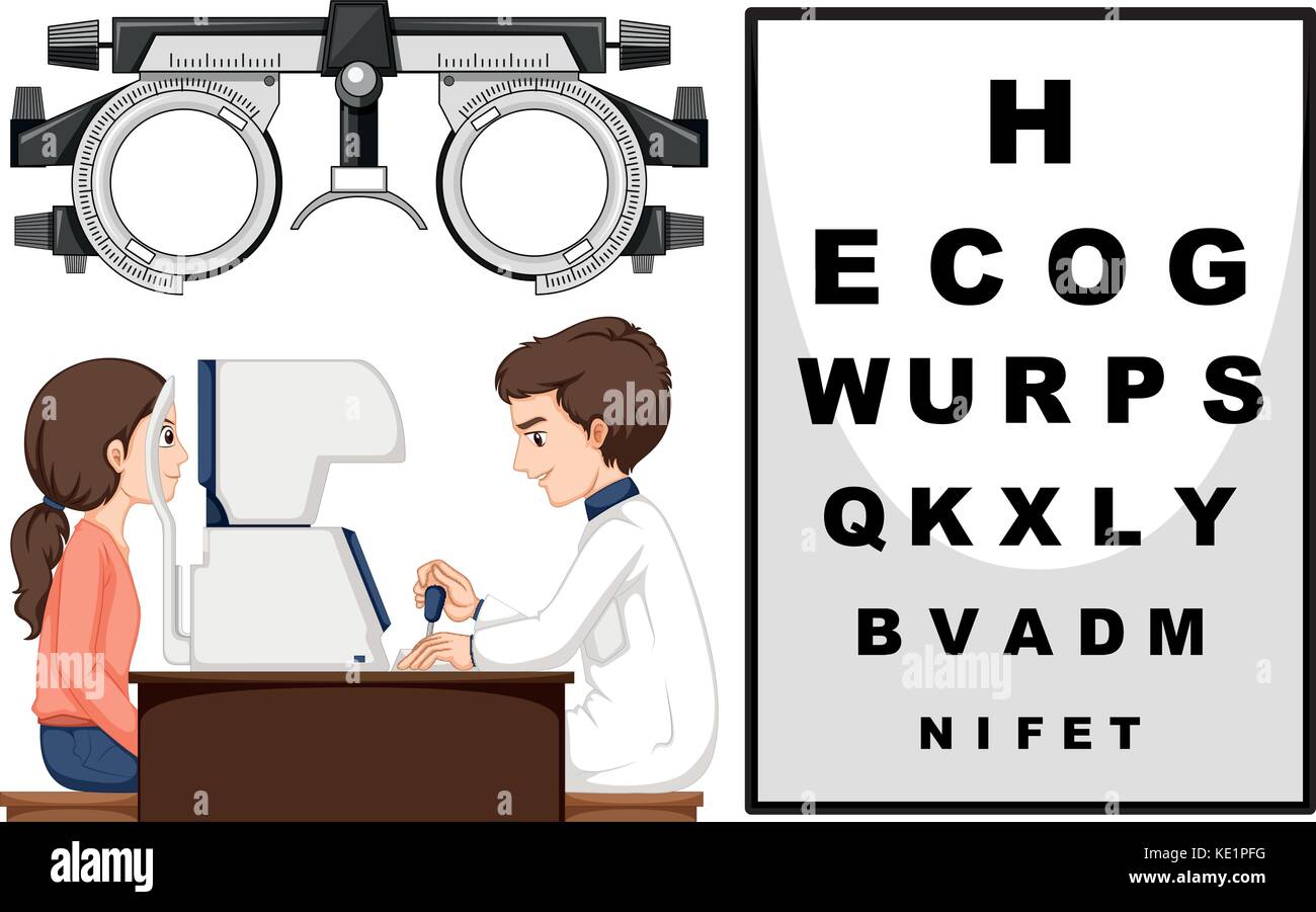 Doctor checking woman patient Stock Vector Images - Alamy