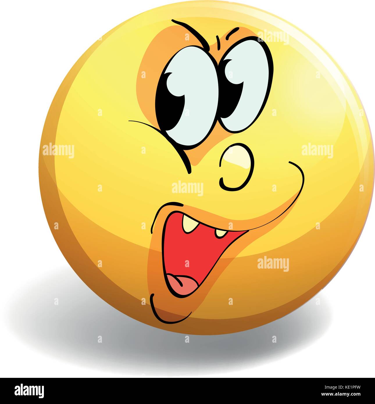 Face on yellow badge illustration Stock Vector Image & Art - Alamy