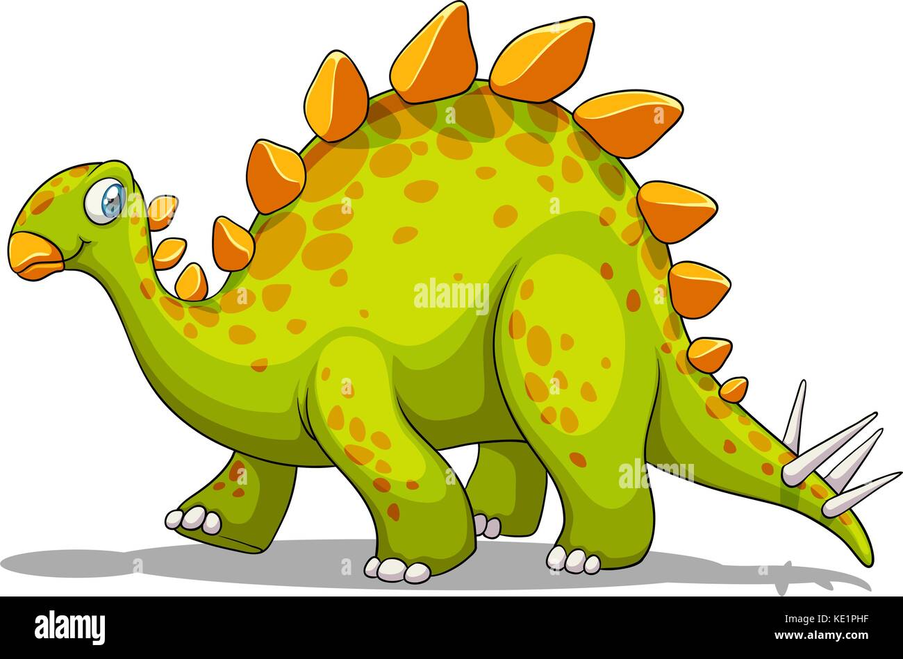 Green and orange dinosaur illustration Stock Vector Image & Art - Alamy