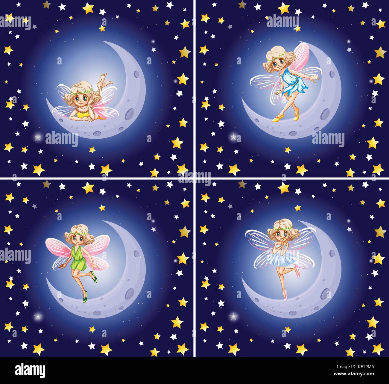 Scenes with fairy and stars illustration Stock Vector Image & Art - Alamy