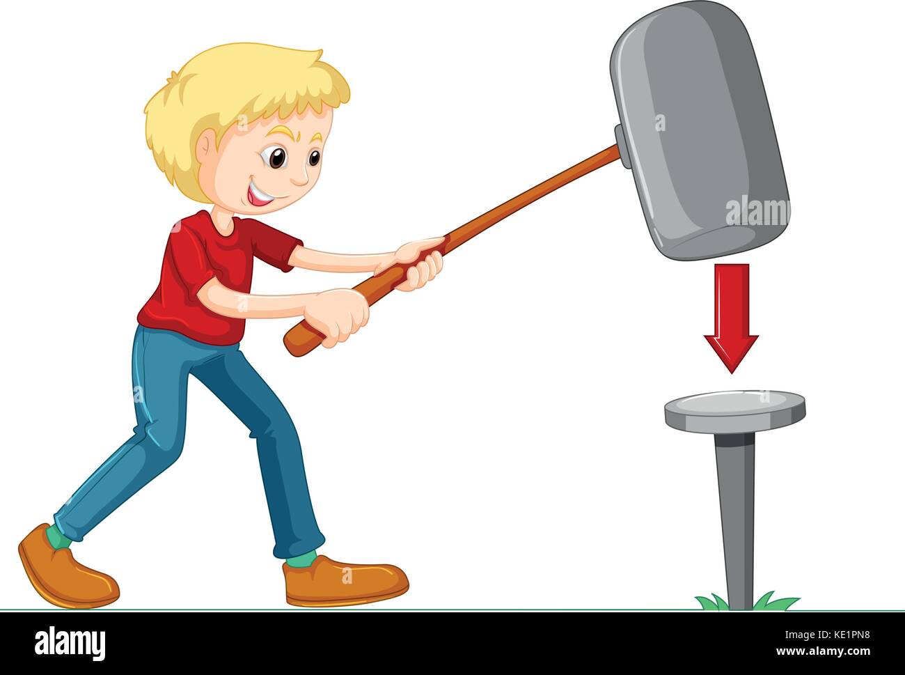 Man hammer picture Stock Vector Images - Alamy