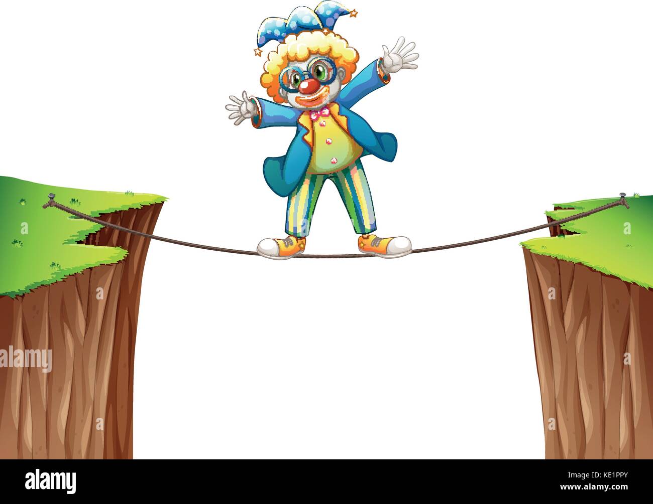 Person standing on the cliff Stock Vector Images - Alamy