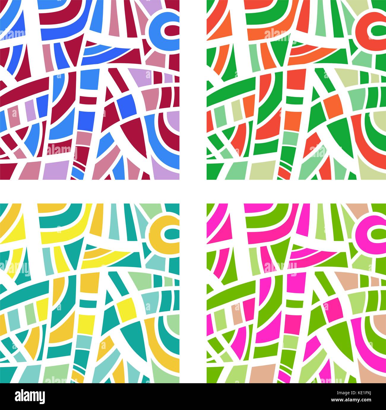 Abstract background in four colors illustration Stock Vector Image ...