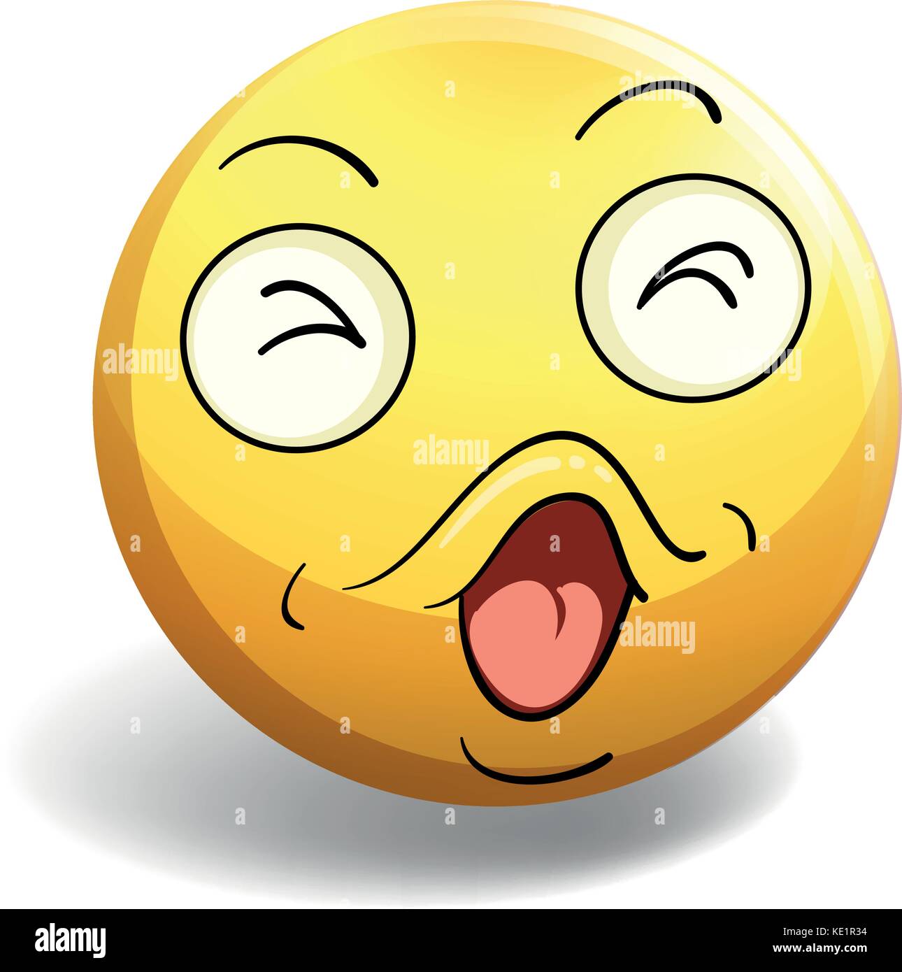 Emoticon Of Singing Face Expression On White Background Stock Vector Image And Art Alamy