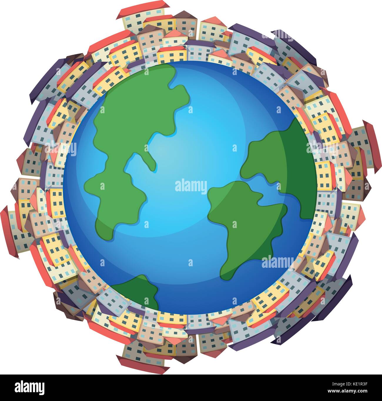 Clipart illustration environment population Stock Vector Images - Alamy