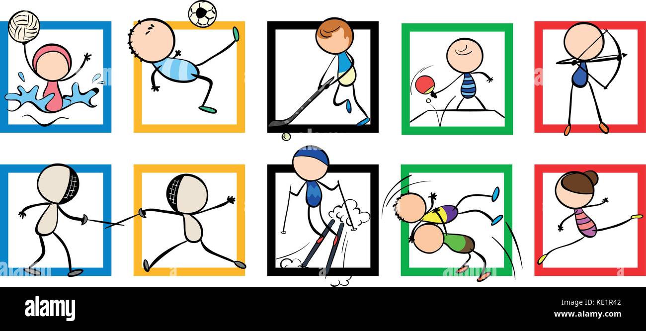 Logo design with different sports illustration Stock Vector Image & Art ...