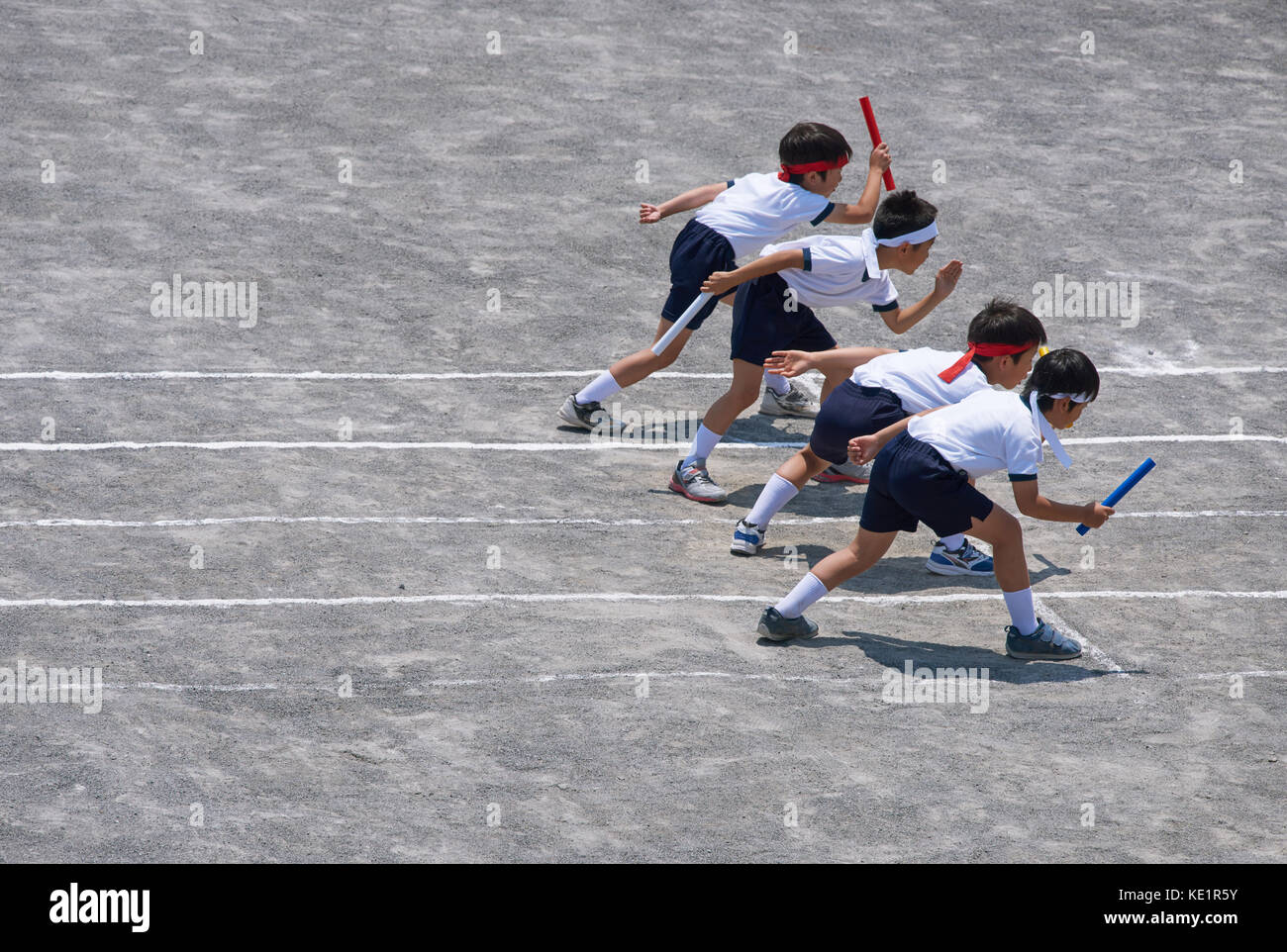 Japanese kids during school sports day Stock Photo - Alamy