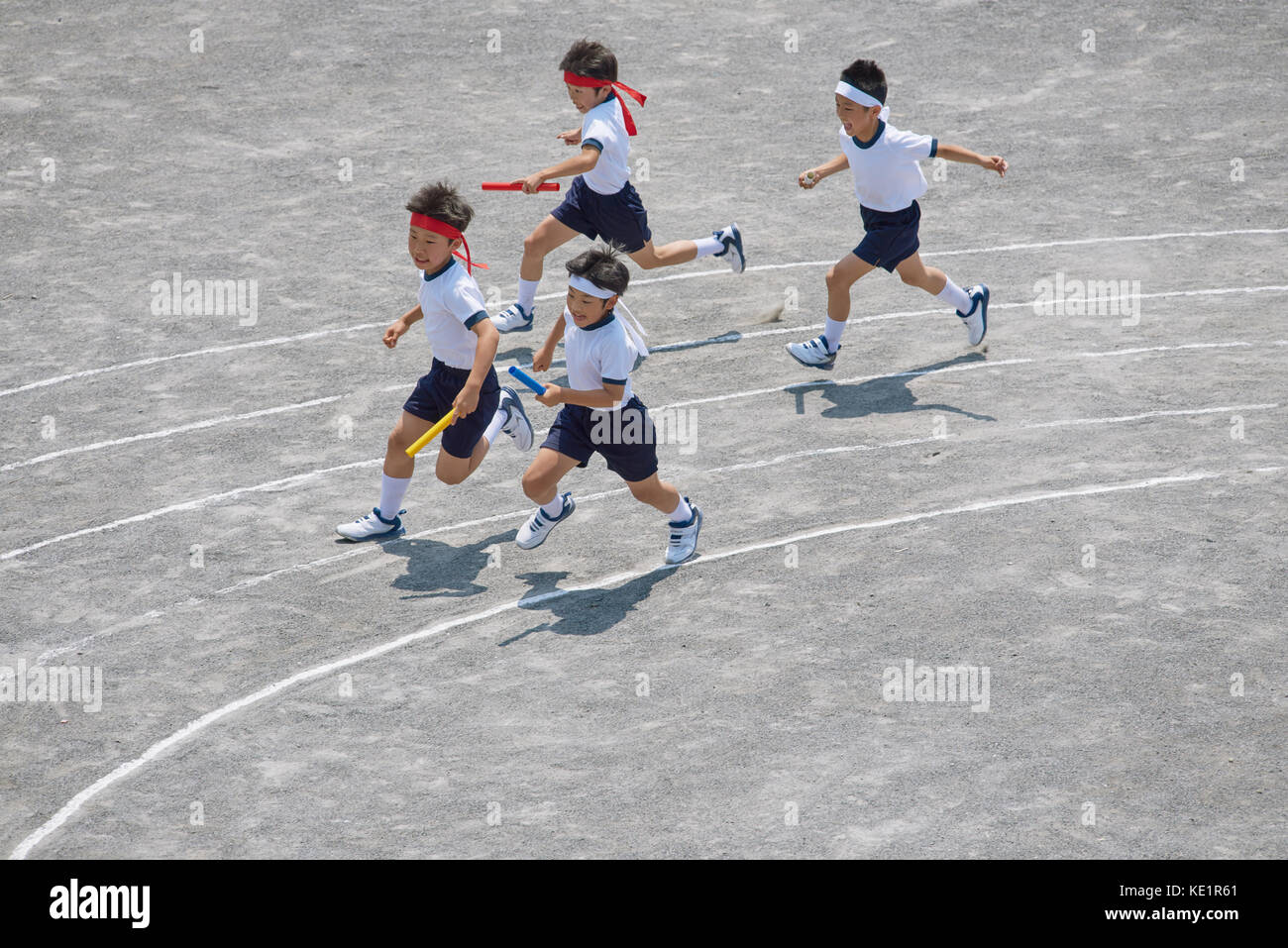 Japanese kids during school sports day Stock Photo - Alamy