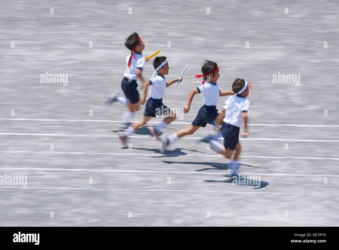 Japanese kids during school sports day Stock Photo - Alamy