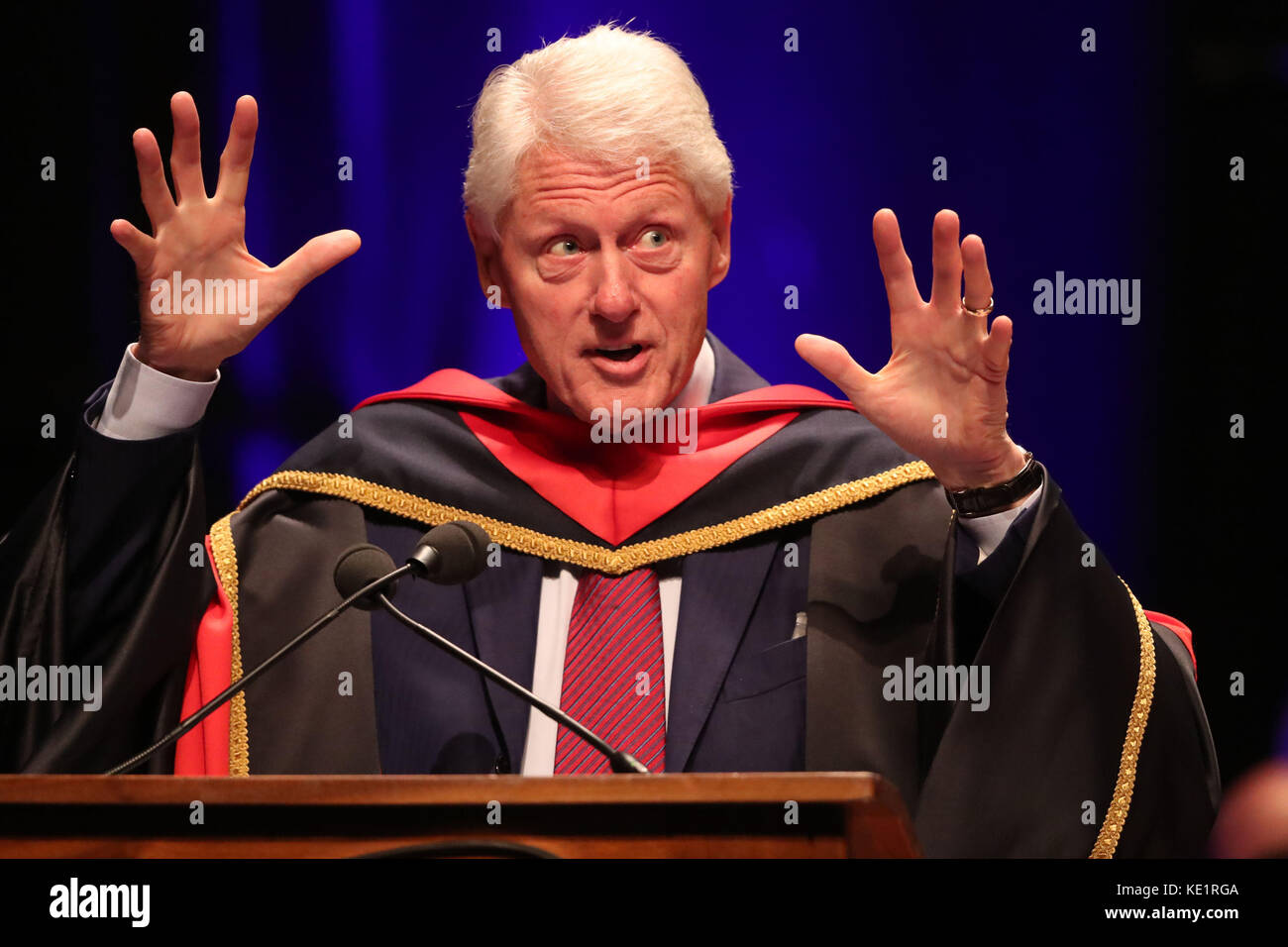 Former US president Bill Clinton receives an honorary doctorate from ...