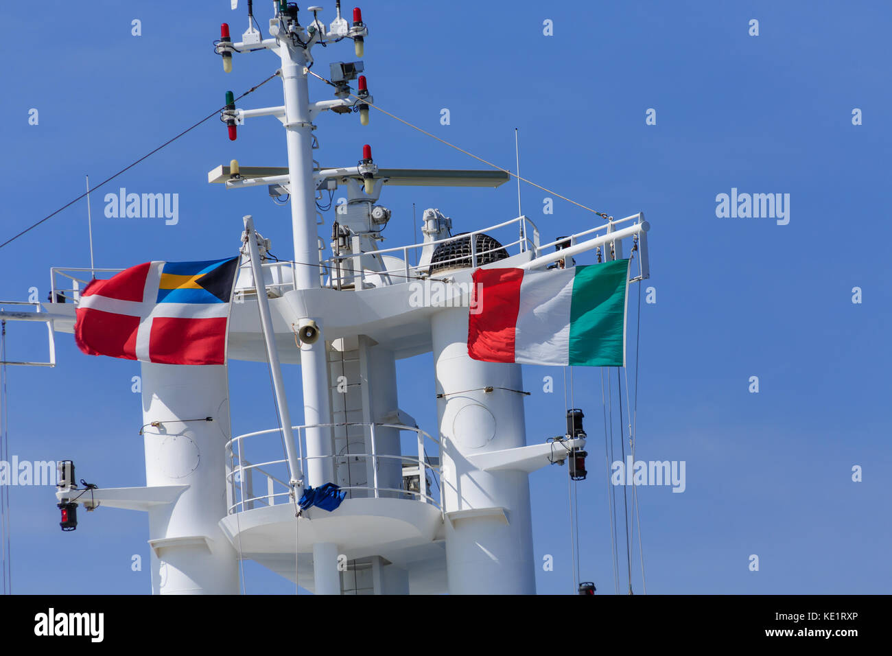 Cruise Ships Flags in Italy Stock Photo - Alamy